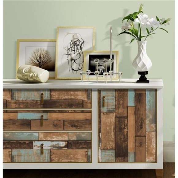 Wall Decor | Distressed Wood Plank Peel And Stick Wallpaper 177x 98ft ...